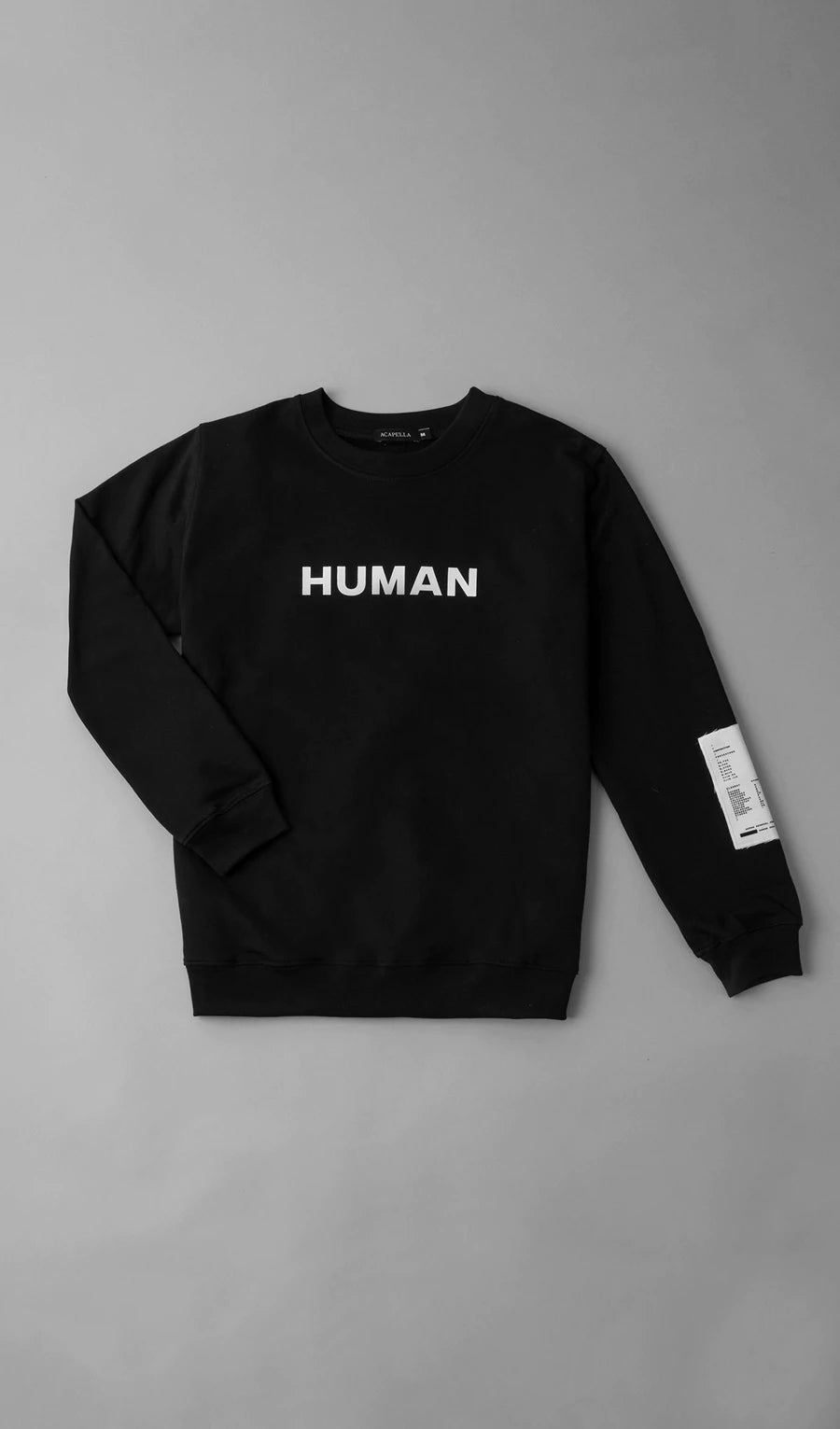 HUMAN BLACK PULLOVER – Acapella Chile